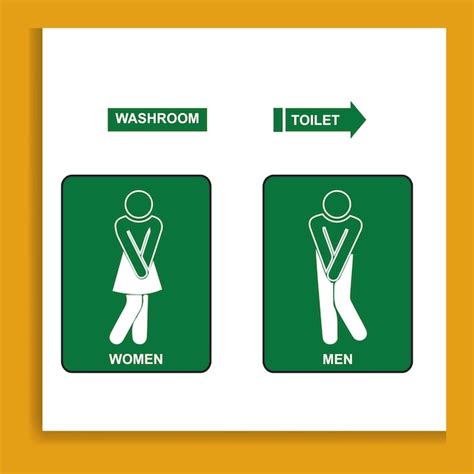 Wc Signos Hombre Y Mujer Ilustraci N Vectorial Vector Premium