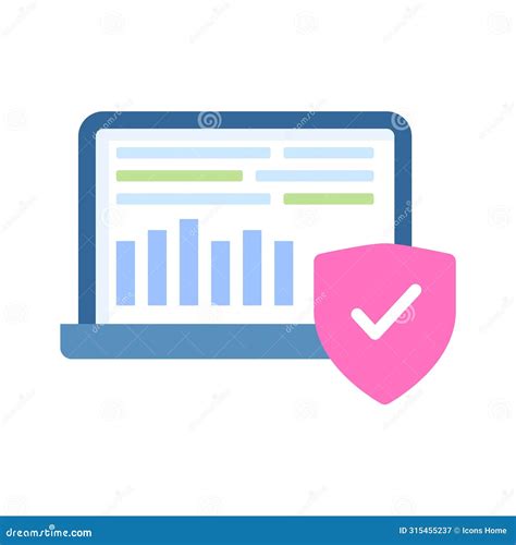Bar Chart Inside Laptop Screen Showing Concept Icon Of Data Analytics Stock Vector