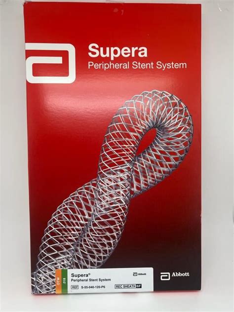 New Abbott S 55 040 120 P6 Supera Peripheral Stent System 5 5mm X 40mm X 120cm 6f Disposables