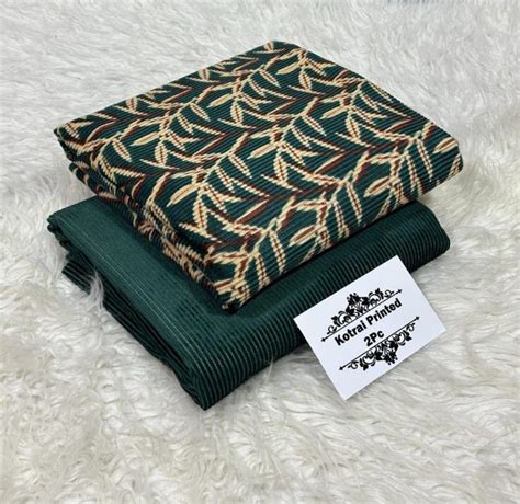 Imported Marina Cotri 2 Piece Winter Dress Soft Unstitched Suit For