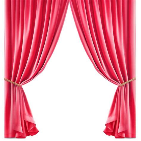 Premium Ai Image Red Curtains Isolated On White Background