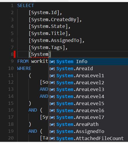 WIQL Editor Extension For Azure DevOps