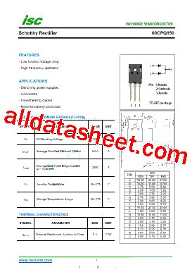 60CPQ150 Datasheet(PDF) - Inchange Semiconductor Company Limited