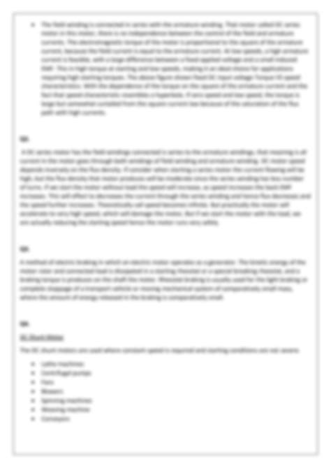 Solution Assignment Questions Answers Dc Drive Motor Characteristics