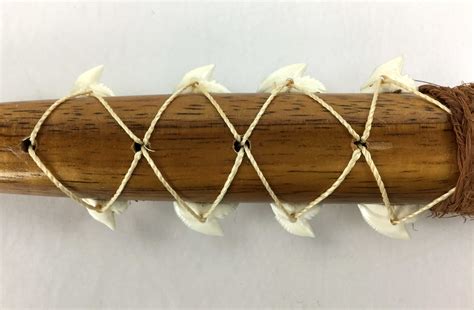 Lot Hawaiian Dagger W Shark Teeth And Feathers