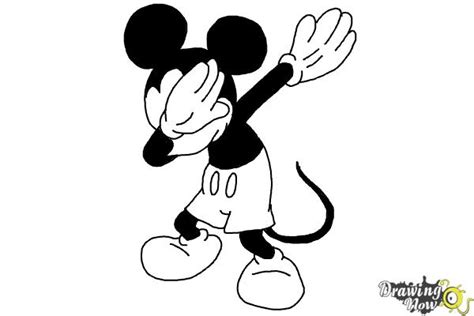 How To Draw Mickey Mouse Dabbing DrawingNow