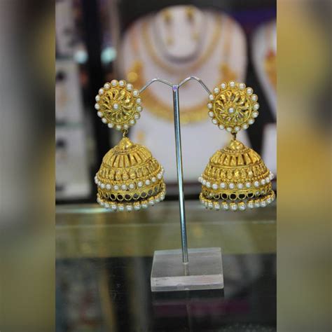 Beautiful Metal Earring With Stone Jhumka Kaner Dul For Women Ear