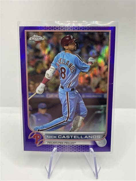 2022 Topps Chrome Update Purple Refractor Nick Castellanos Phillies