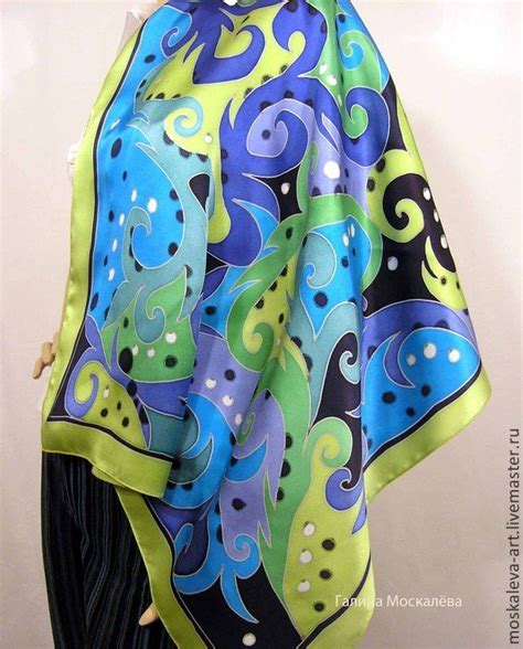 Платок БатикВосток100 Шелк платок ручная роспись в интернет магазине Ярмарка Мастеров по цене