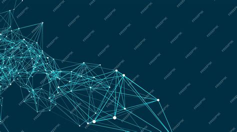 Premium Vector Abstract Connections Are In Space Background With Connecting Dots And Lines