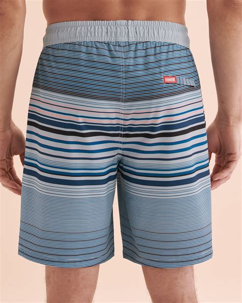 Hamabe Volley Swimsuit Blue Stripes Bikini Village