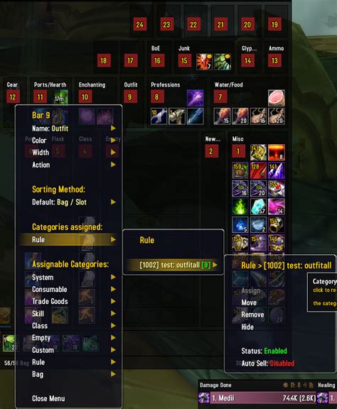 BUG Outfit Rules In Wrath Issue 1593 Arkayenro Arkinventory