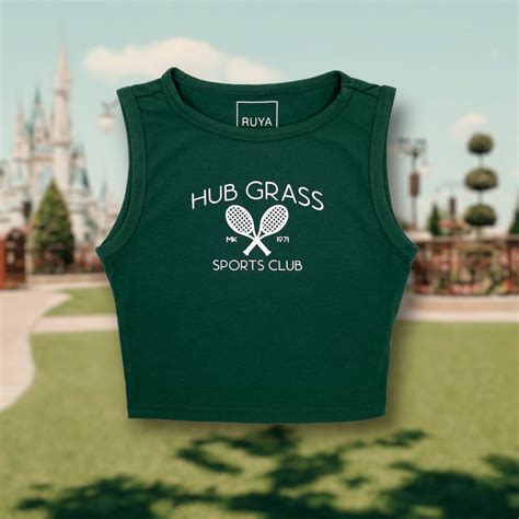 Hub Grass Sports Club Crop Tank Disney Magic Kingdom Etsy