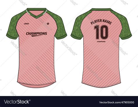 Sports T Shirt Jersey Design Flat Sketch Vector Image