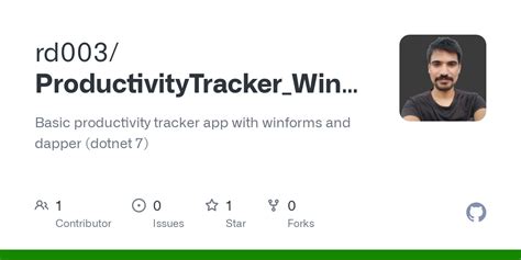 Github Rd003productivitytrackerwinform Basic Productivity Tracker
