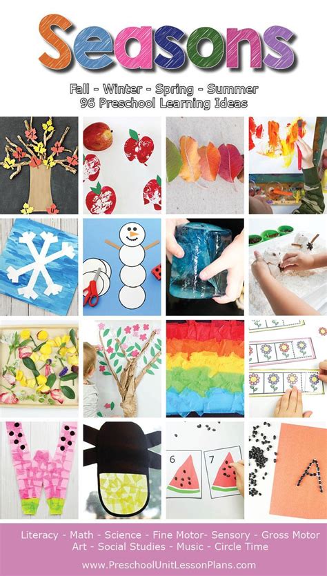 Seasons Themed Preschool Lesson Plans Preschool Activities Seasons Preschool Preschool Themes