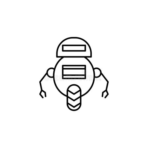 Robot Icon Element Of Robotics Engineering For Mobile Concept And Web
