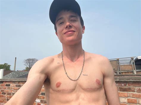 Elliot Page Shares Shirtless Selfie Celebrates Joy In Body