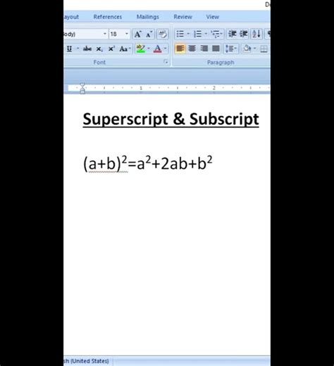 how to insert superscripts and subscripts in microsoft word easy