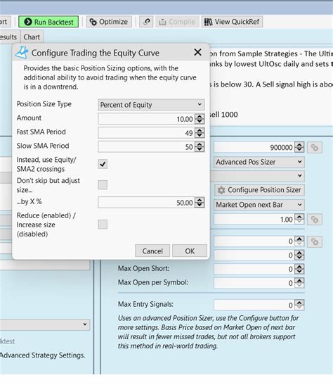 Using The Trading The Equity Curve Possizer For Discretionary Trading