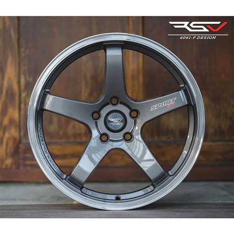 全新鋁圈 Rsv Sf1 18吋旋壓 4孔100 5孔100 5孔108 5孔1143 5孔112 120 亮灰車邊唇 蝦皮購物