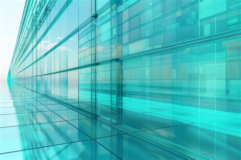 Premium Photo Illustration Of Modern Glass Building Abstract Background