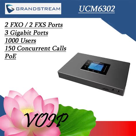 Grandstream Ucm6302 2 Fxo 2fxs 1000 Users Vat Inc Price Shopee