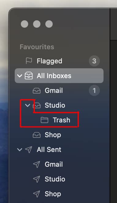 Macos Mail Trash Subfolder Problem Apple Community