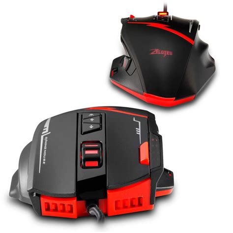 Zelotes C15 Gaming Mouse 7000 Dpi 13 Programmable Buttons Weight Tuning Cartri