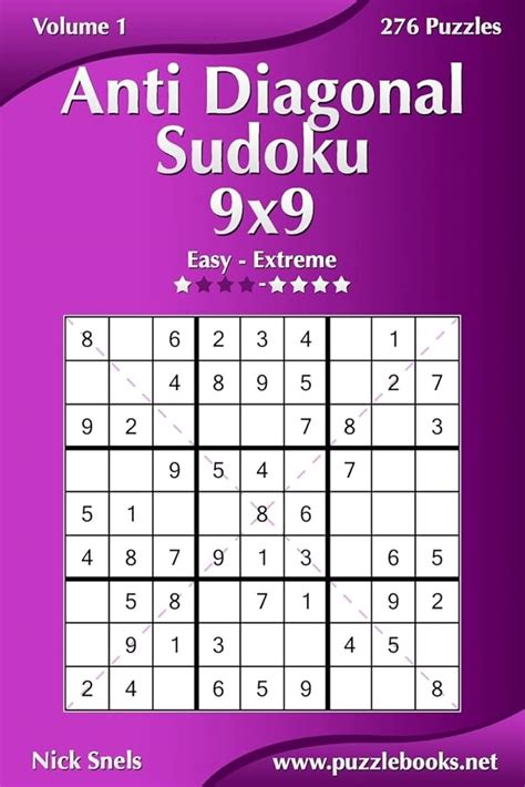 Anti Diagonal Sudoku 9x9 Easy To Extreme Volume 1 276
