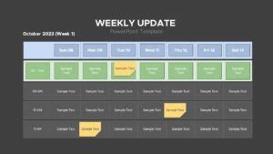 Weekly Update PowerPoint Template SlideBazaar