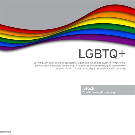 Lgbt 개념 텍스트 장소와 무지개 자부심 플래그 Lgbtq 10월 11일 전국 출시 일 종이 컷 스타일의 물결 모양의 무지개