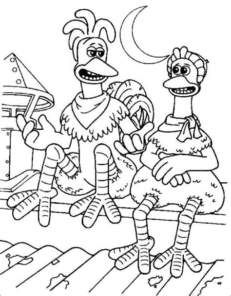 Ginger and Rocky from Chicken Run coloring page Libro de colores Páginas para colorear de