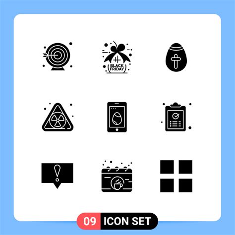 Solid Glyph Pack Of 9 Universal Symbols Of Clipboard Cell Holiday