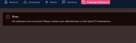 Bug When Creating An External Reference · Issue 2729 · Opencti
