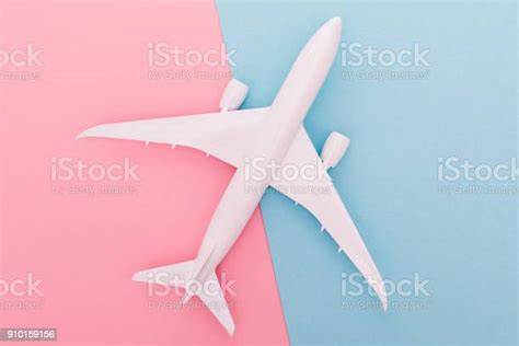 블루 장미 배경에 소형 장난감 비행기입니다 비행기로 여행입니다 상위 뷰 비행기에 대한 스톡 사진 및 기타 이미지 비행기 완구류 0명 Istock