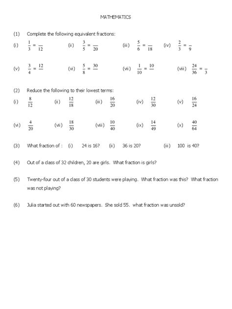 Fractions Grade 3 Pdf