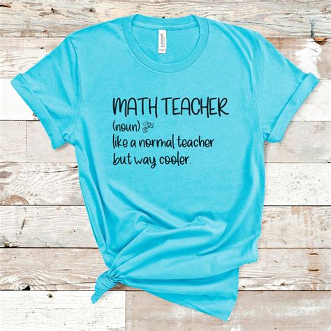 Math Teacher Definition T Shirt T For Educators Etsy