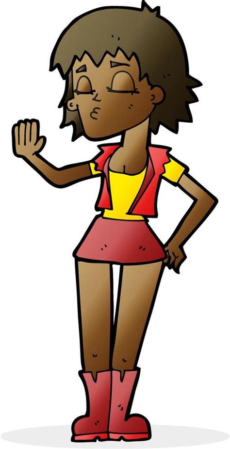 Garota Legal Dos Desenhos Animados 8313594 Vetor No Vecteezy