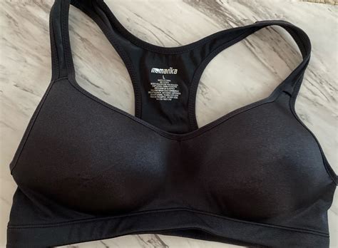 Marika Womens Skylar Padded Sports Bra Size Large Bl Gem