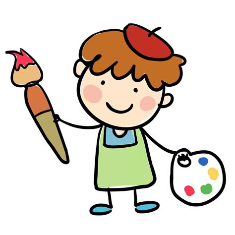 我是小画家卡通图 小画家卡通图 小画家卡通画 大山谷图库