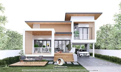 P 1194 งานเขียนแบบ โมเดิร์น ชั้นครึ่ง 3 ห้องนอน 2 ห้องน้ำ บ้านน่าอยู่