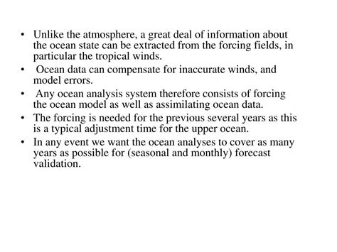 Ppt Ocean Data Assimilation David Anderson Powerpoint Presentation