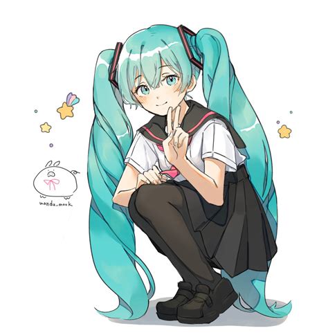Hatsune Miku Vocaloid Drawn By Wandu Mook Danbooru