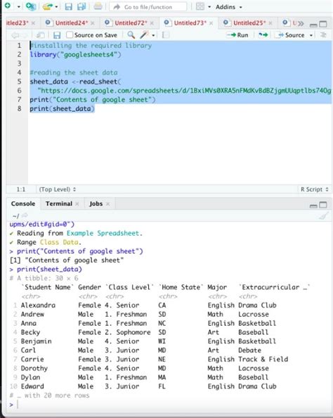 Reading Google Sheets In R Geeksforgeeks