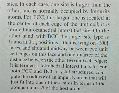 Solved For Both FCC And BCC Crystal Structures There Are Chegg Com