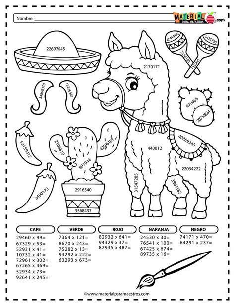 Calcula Y Colorea De Multiplicaciones Material Para 9e4 Artofit