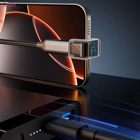 อะแดปเตอร์ Getf Durability 180 องศา Usb C พร้อมการตรวจสอบดิจิตอลเอาต์พุตสูงสุด 140w Shopee