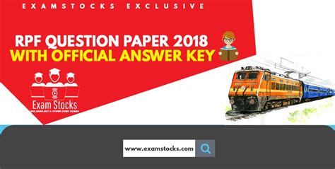RPF Question Paper 2018 With Official Answer Key PDF