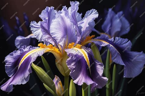 Premium Photo Iridescent Iris Glow